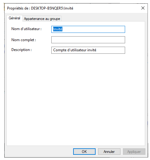 Comment changer le nom d'utilisateur de la session